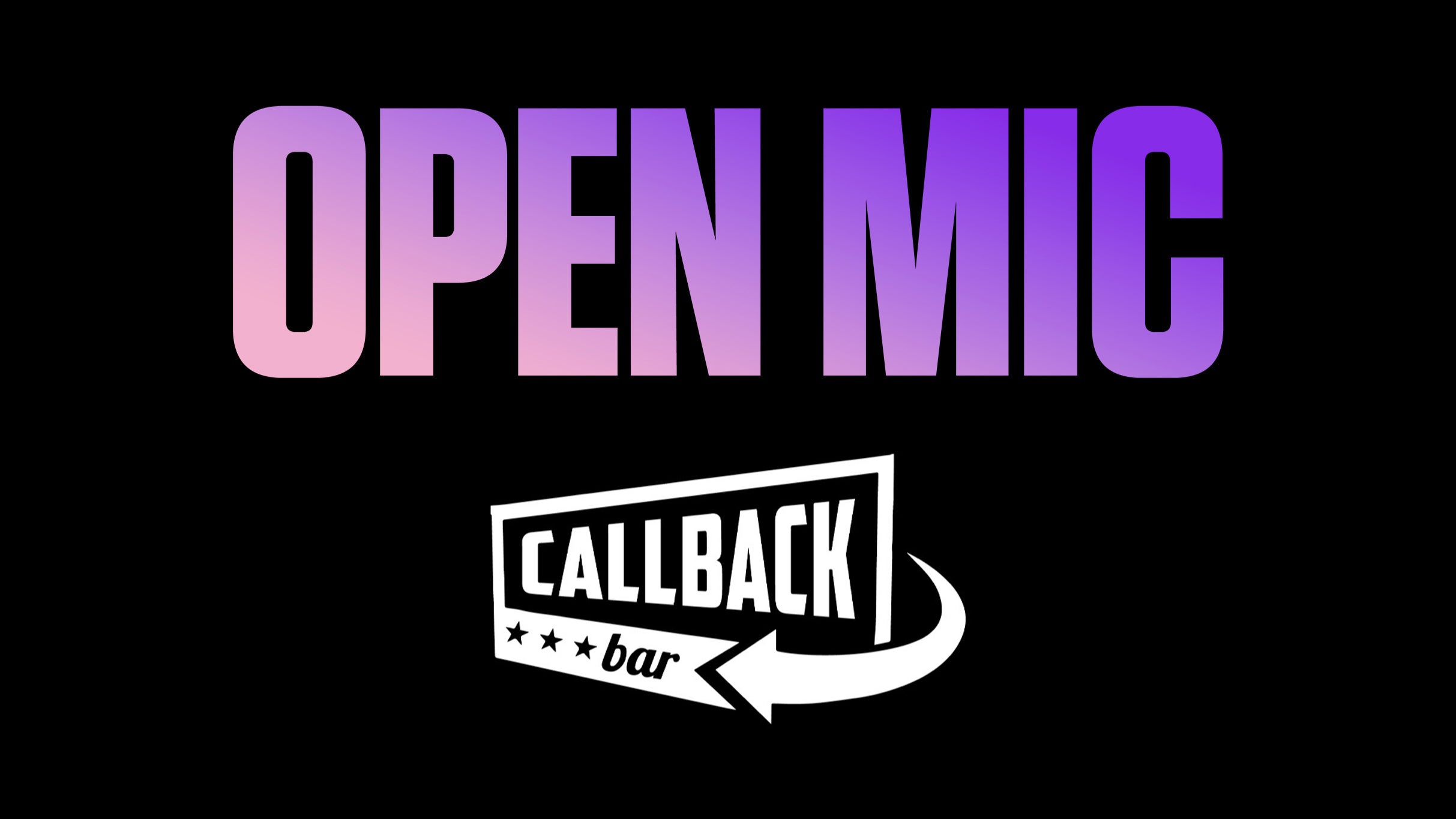 Open Mic hosted by Marcus Mangham - in the Callback Bar Tickets at ...